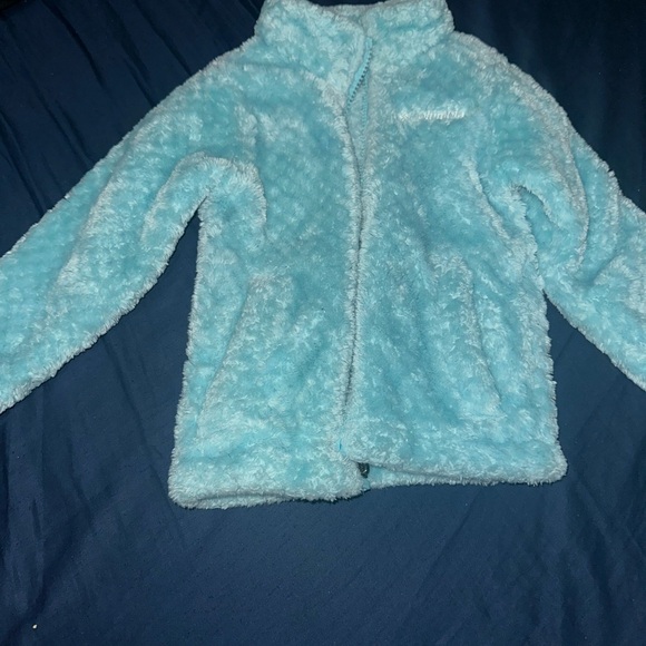 Columbia | Jackets & Coats | Light Blue Fuzzy Jacket | Poshmark